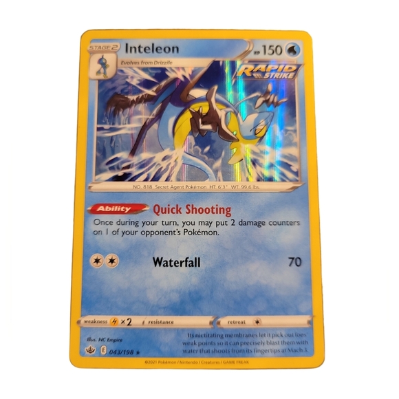 Pokemon | Toys | Pokemon Tcg Inteleon 4398 Card Rare Holo Chilling ...